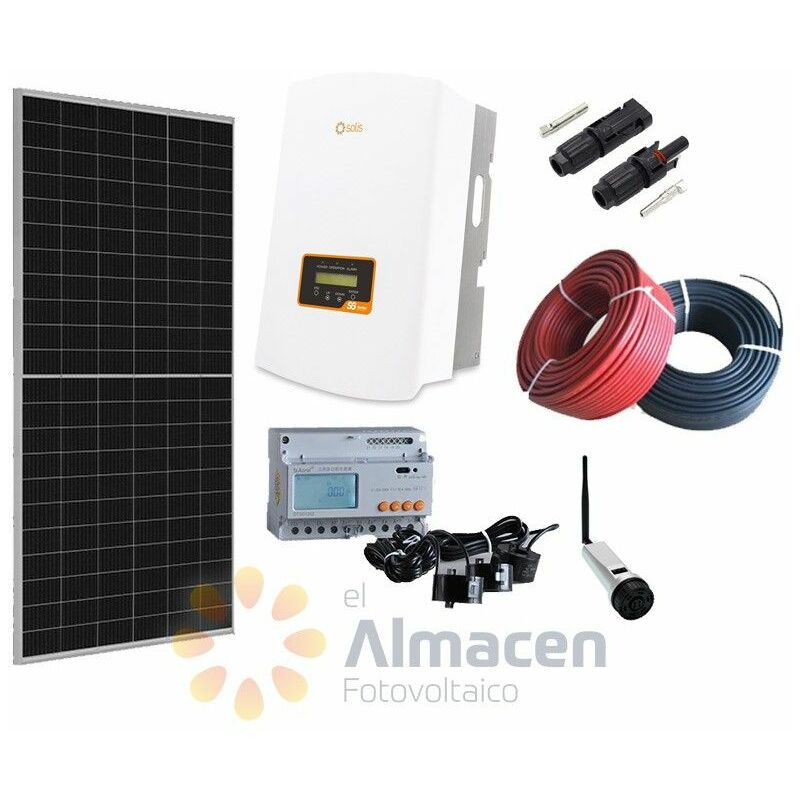 Kit solar fotovoltaico autoconsumo con Solis trifásico 5kWp 22170Wh/día