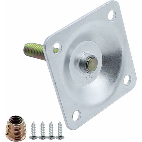 Lot de 4 Plaques de Montage de Pieds de Meubles Metal Carré Plaques de ...