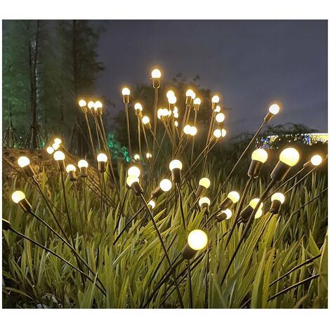 Lumière LED solaire en forme de luciole étanche décoration de jardin ...