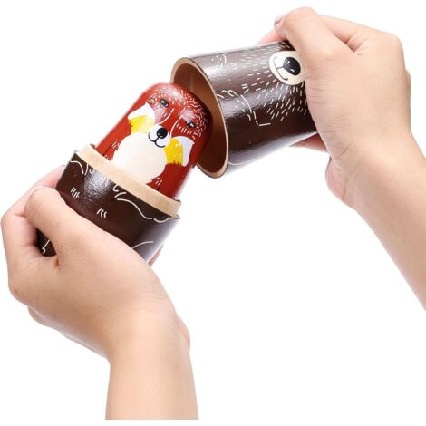 Ours poupées gigognes russes Matryoshka en bois empilable ensemble ...