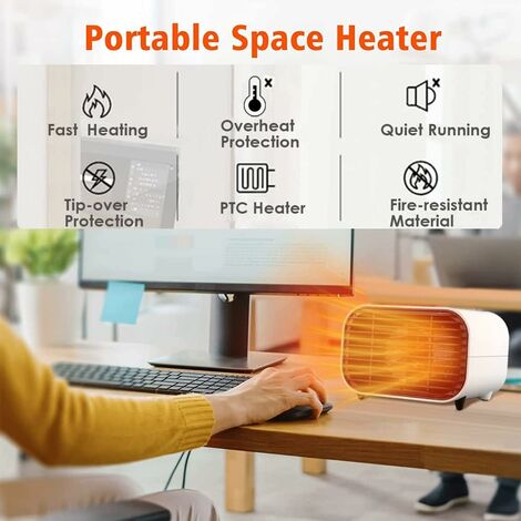 Radiateur soufflant blanc à faible consommation d'énergie, mini ...