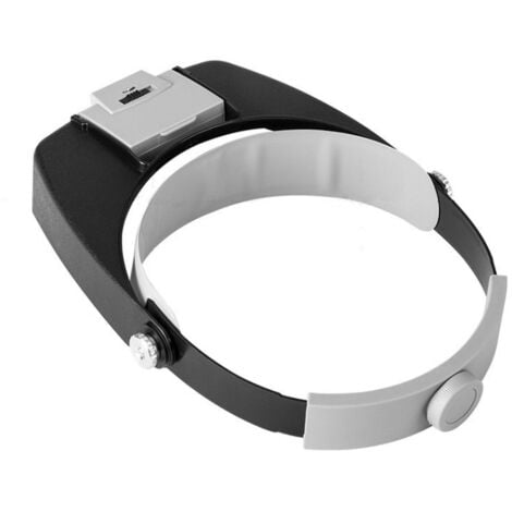 Bandeau Loupe Horloger Mains Libres Loupe avec Lumière Casque Loupe Grossissante avec LED ...