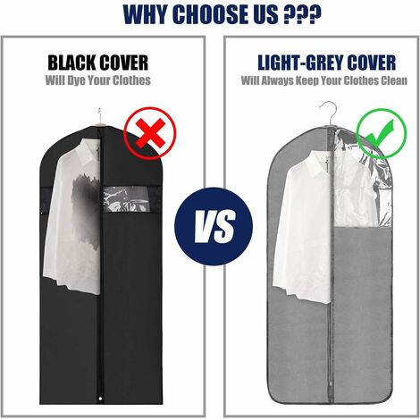 Gris - 24'' x 53'' (135 x 60 cm), housse de robe pliable, housse de ...