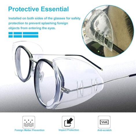 Lot de 2 paires de protections latérales pour lunettes de sécurité ...