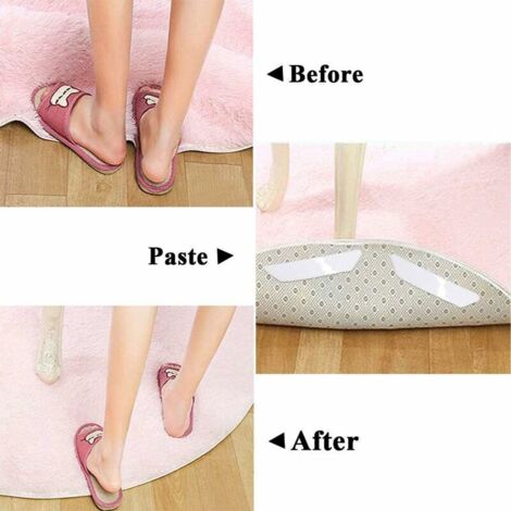 24 Pcs Anti Derapant Tapis, Anti Curling Carpet Grippers Coin, Anti à ...