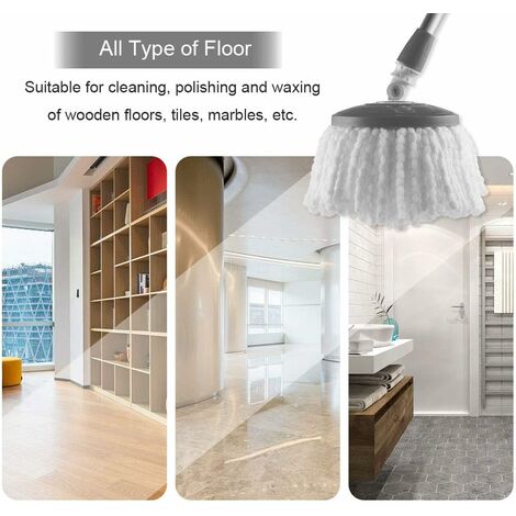 3Pcs Têtes Microfibre Balai, Mop Heads, Tête de Vadrouille Rechange ...