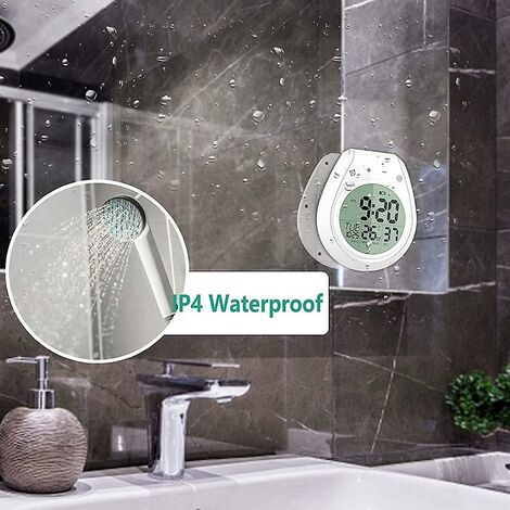 Digital Shower Clock Waterproof, Bathroom Timer Clock, Digital Kitchen ...