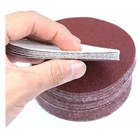 120pcs/set 6inch 150mm Papier Sablé Rond Disque Sand Sheets Grit 80/100 ...