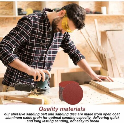 120pcs/set 6inch 150mm Papier Sablé Rond Disque Sand Sheets Grit 80/100 ...