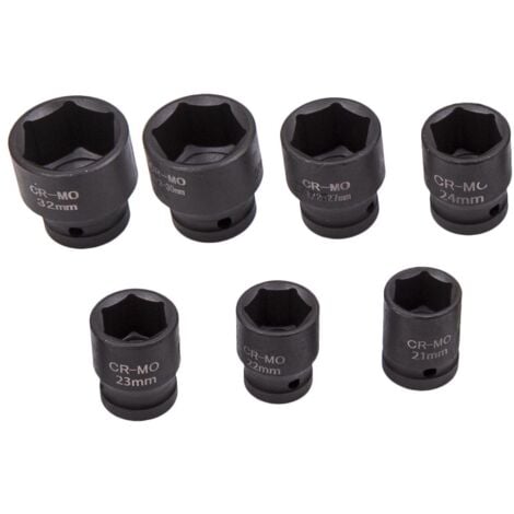 Jeu de 35 douilles à choc 1/2" de 8 à 32 mm Coffret Douille Longue à Chocs