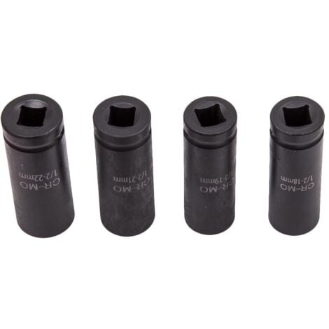 Jeu de 35 douilles à choc 1/2" de 8 à 32 mm Coffret Douille Longue à Chocs