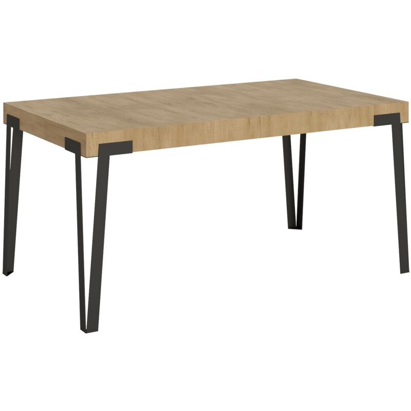 Table extensible 90x160/264 cm Rio Quercia Natura structure Anthracite