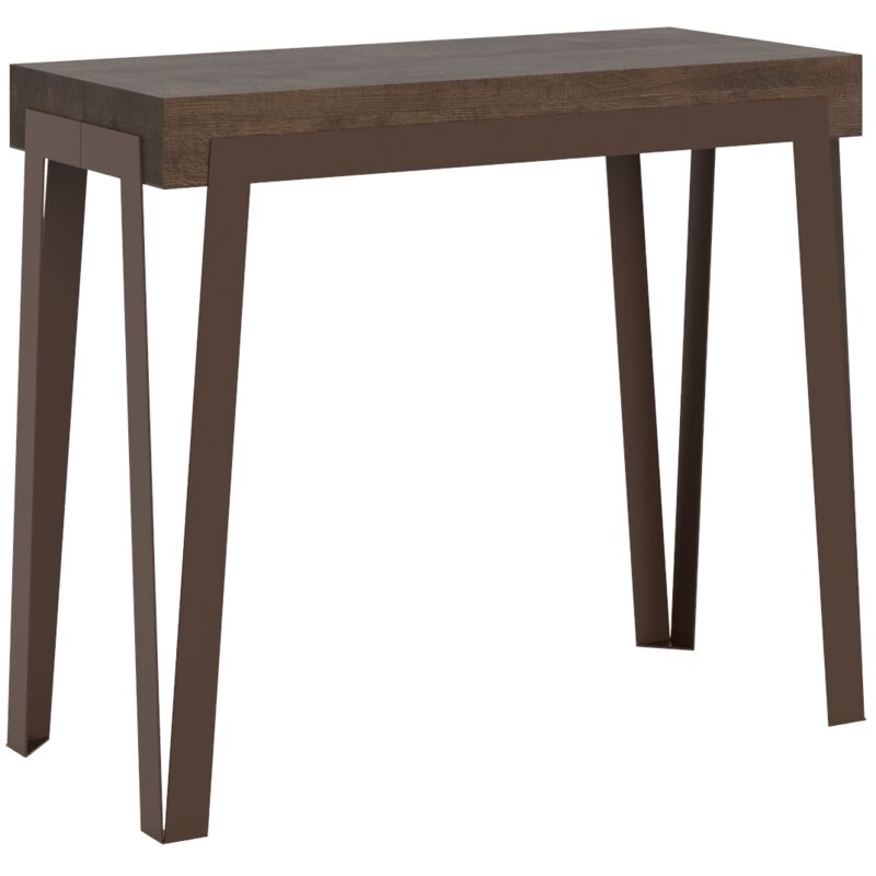 Console extensible 90x40/196 cm Rio Small Noyer Structure Rouille