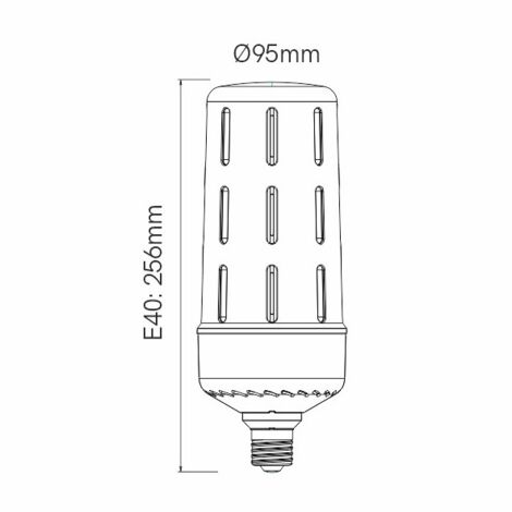 Ampoule LED haute puissance ARIA 50W E40 5400lumen Lumière chaude 2700K