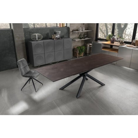 Xavier Table Extensible (170/270 x 90 cm) en HPL Noir