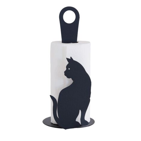 Porte-rouleau de papier toilette en acier Black Cat, capacité 1 rouleau ...
