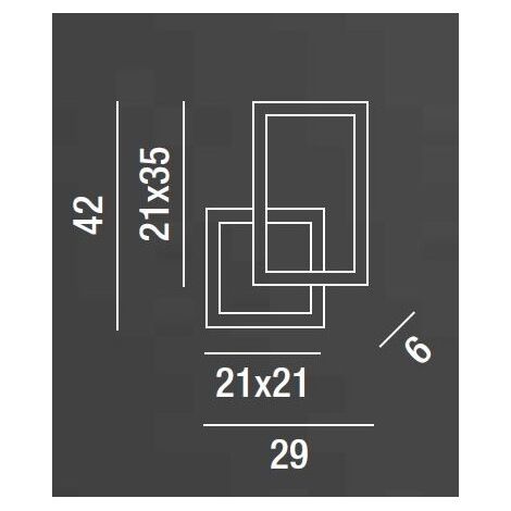 Applique murale LED Croix Blanche 6598 B CT PERENZ