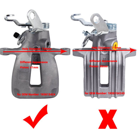 Pinza de freno trasera derecha for Audi A3 8P1/VW Golf 5 6 Touran 1T ...