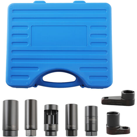 7pcs Juego Vasos Sonda for Lambda 1/2" Drive 22mm/27mm/29mm Socket Set Tool Kit