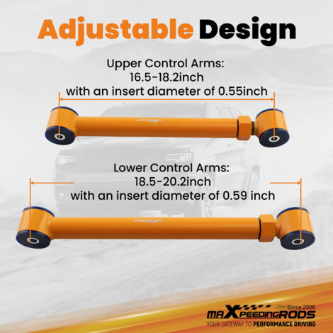 4X FRONT UPPER & LOWER CONTROL ARM KIT FOR DODGE RAM 1500 2500 3500 14. ...