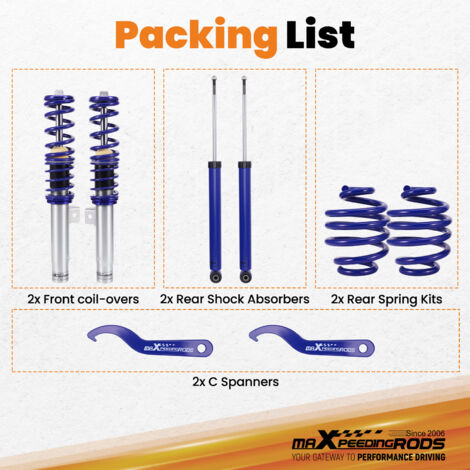 Coilovers/Suspensión roscada for BMW E46 Sedán Convertible Coupe Touring