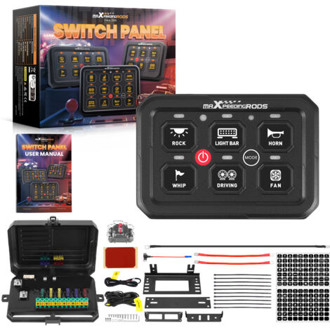 Panel Control 6 Botones Táctiles For Vehículo Offroad 4x4 Tractor 12V ...