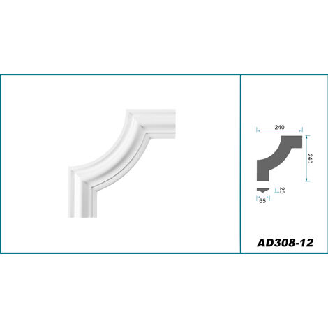 bordo per pareti e soffitti fregio stucco cornice antiurto AD308 ...