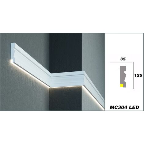 Facciata LED Stucco EPS PU resistente alle intemperie 35x125mm MC304: 2 ...