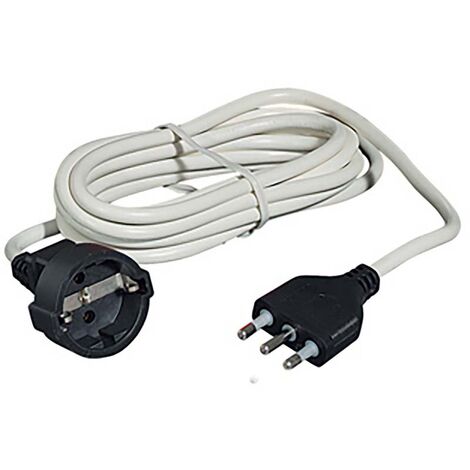 5mt prolunga 16a-3x1Ø salvaspazio + schuko bianca