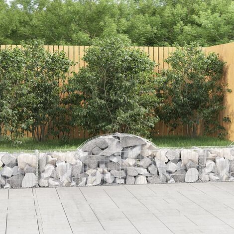 Maison Exclusive - Gabionen mit Hochbogen 9 Stk. 200x30x40/60 cm