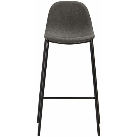 Maison Exclusive Barhocker 2 Stk. Dunkelgrau Stoff