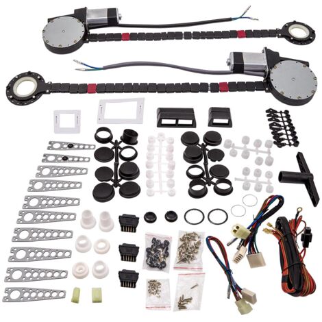 Universal Electric Power Window Lift Regulator 12V KIT ALZACRISTALLI ...