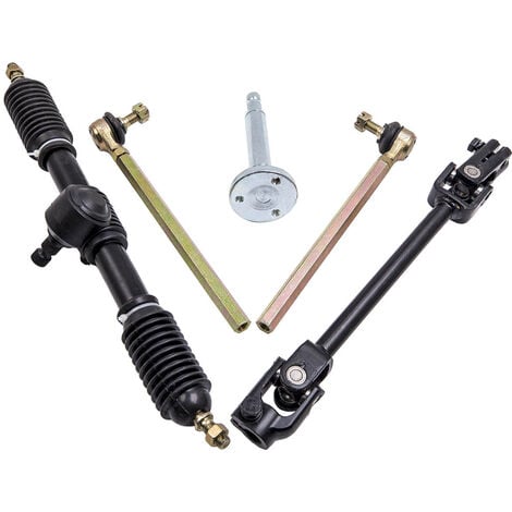 110Cc Go Kart Steering Wheel 33 - 35 Inch Assembly Steel Gear Rack Kit