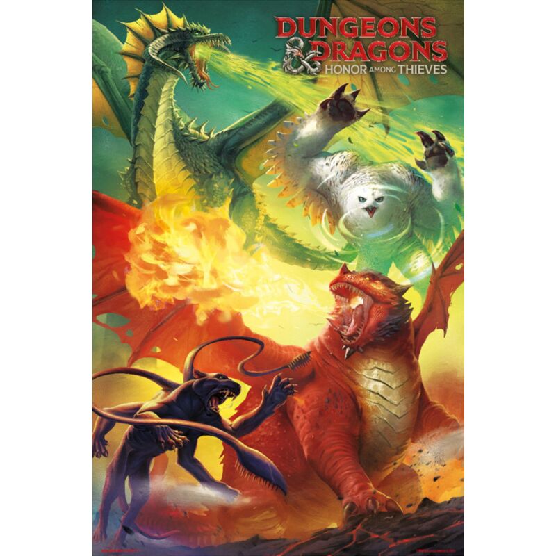 Poster Dungeons & Dragons Honor Among Thieves Monsters 61x91.5cm.