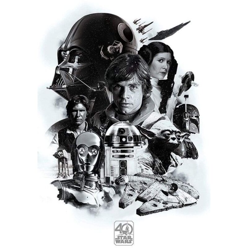 Poster Star Wars 40th Anniversary Montage 61x91.5cm.