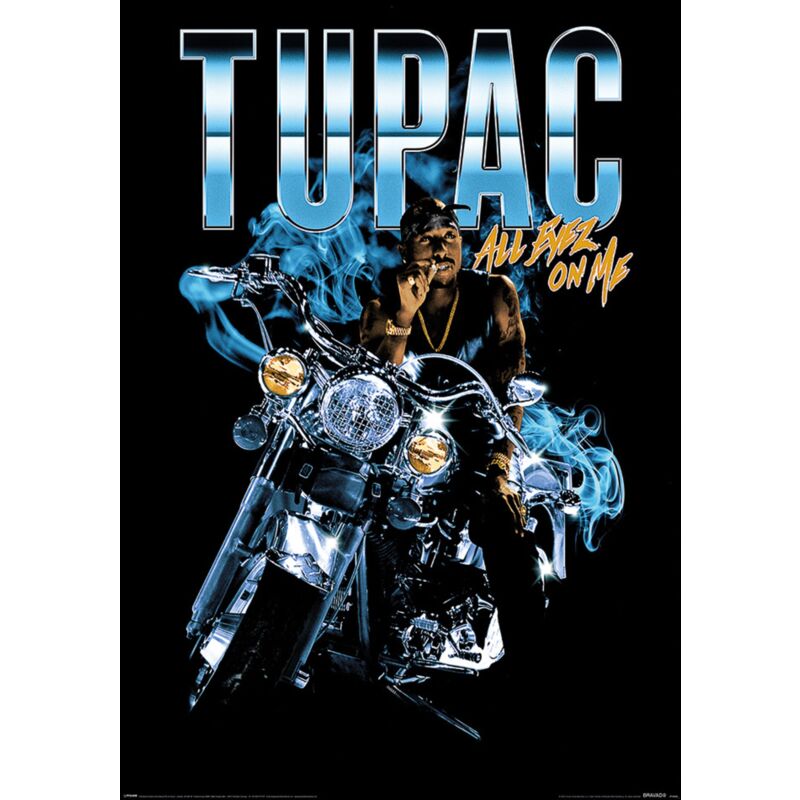 Poster Tupac Shakur All Eyez Motorcycle 61x91.5cm.