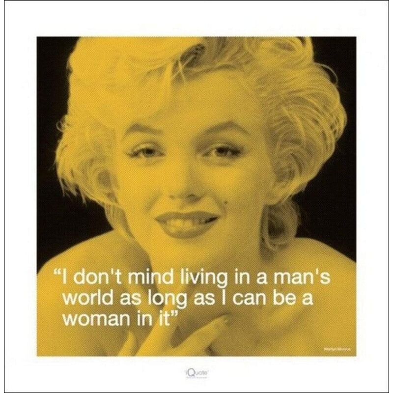 Affiche Art Marilyn Monroe iQuote Mans World 40x40cm.