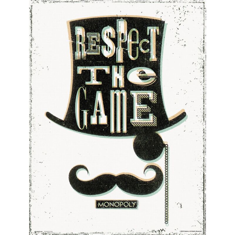 Affiche Art Monopoly Respect The Game 30x40cm.