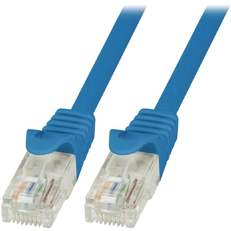 Cable reseau RJ45 male U-UTP Cat.6 bleu - 1.5m