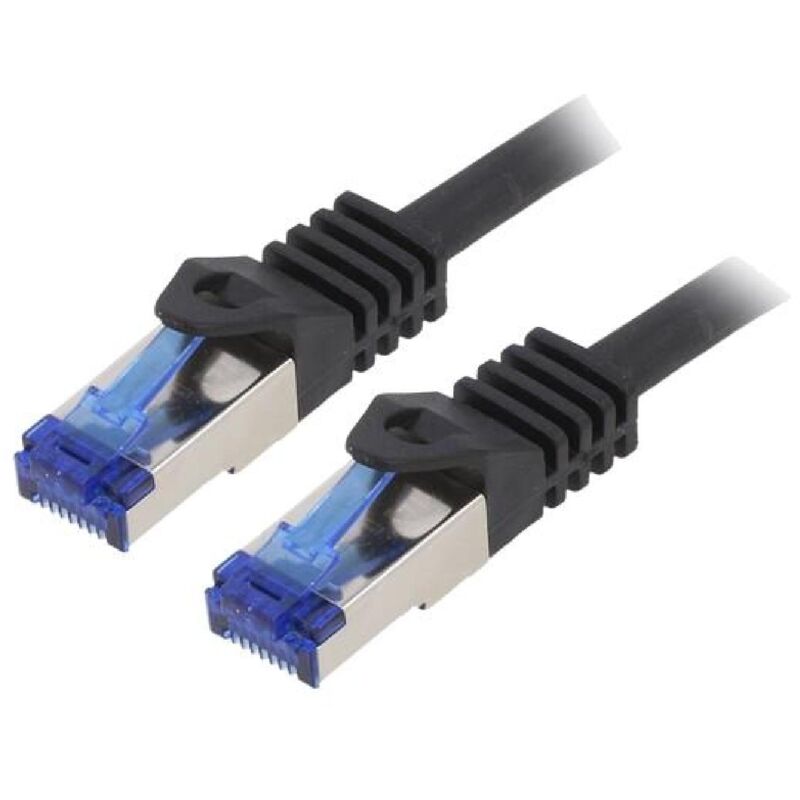 Cable reseau RJ45 male S-FTP Cat 6a noir- 3m