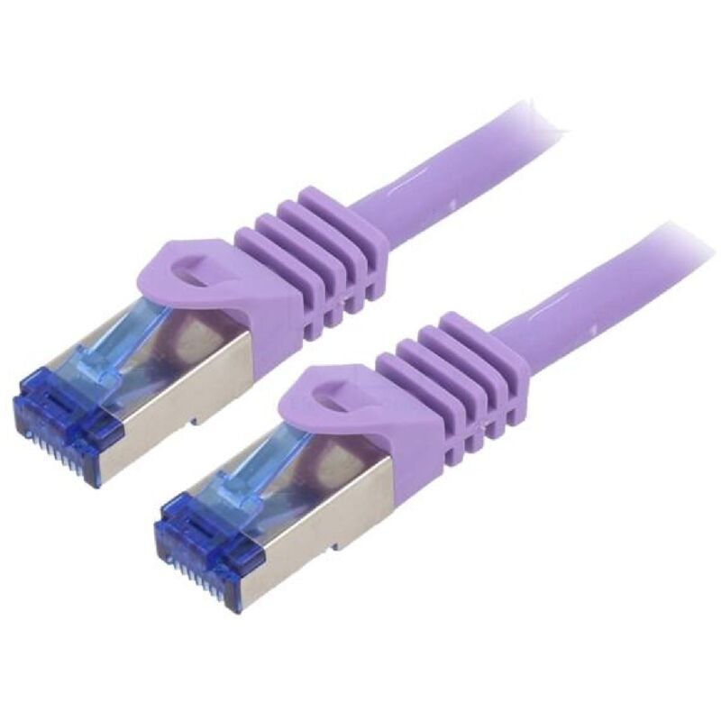 Cable reseau RJ45 male S-FTP Cat 6a violet- 1.5m