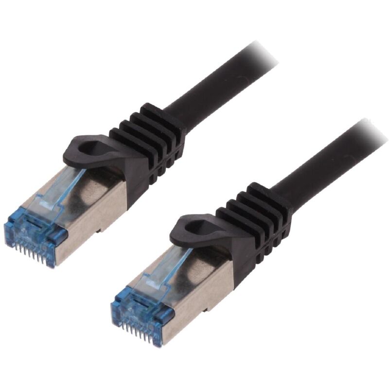Cable reseau RJ45 male S-FTP Cat 6a noir- 30m