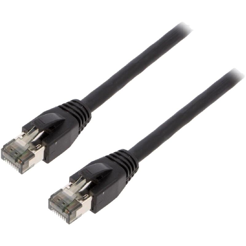 Cable reseau RJ45 male S-FTP Cat 8.1 noir- 5m