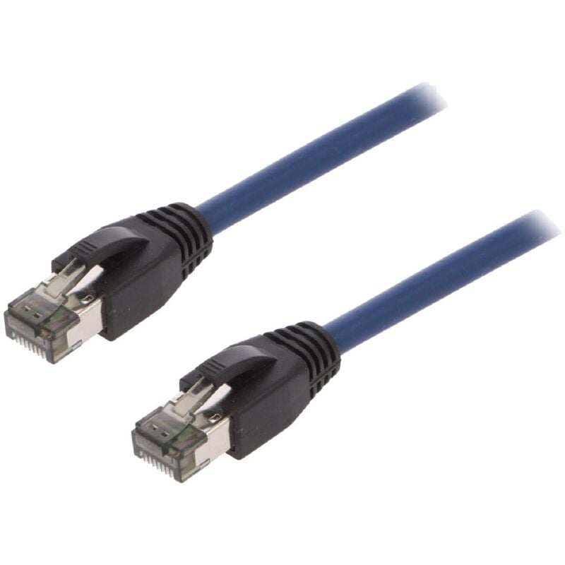 Cable reseau RJ45 male S-FTP Cat 8.1 bleu- 1m