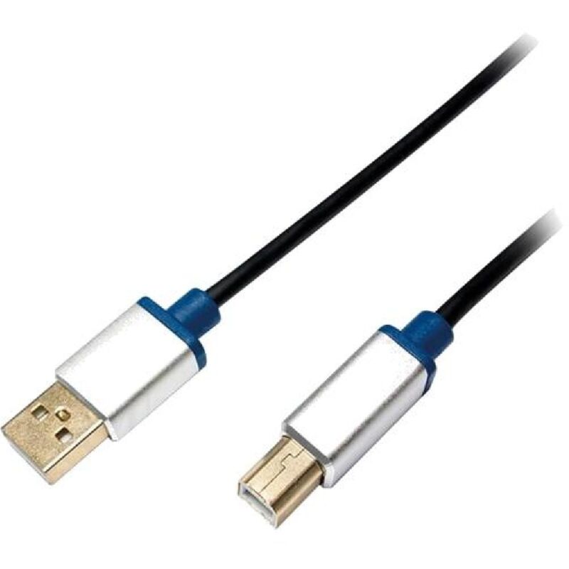 Cable USB 2.0 USB A prise male USB B prise male 2m - Noir