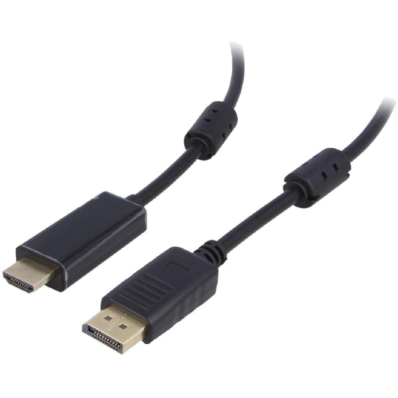Cable DisplayPort 1.1a male HDMI 2.0 male 1.8m noir