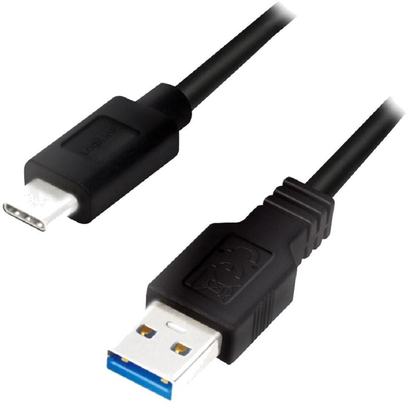 Cable USB 3.0 USB A male USB C male 0.5m - Noir