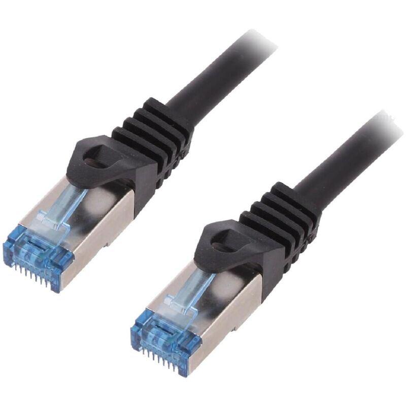 Cable reseau RJ45 male S-FTP Cat 6a noir - 1.5m