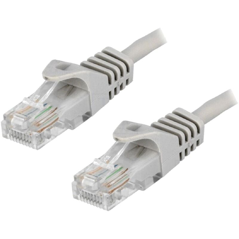 Cable reseau RJ45 male U-UTP Cat.5e gris - 20m
