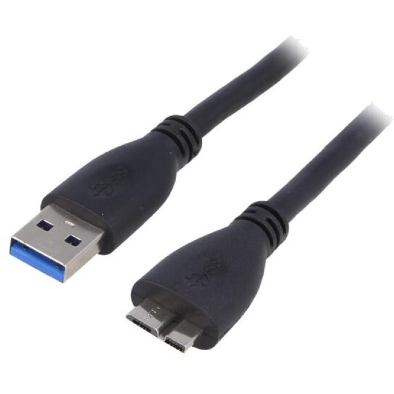 Cable- USB 3.0- USB A prise.USB B micro prise- nickele- 0.5m